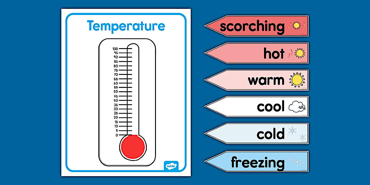 Thermometer Temperature Display Poster (teacher made)