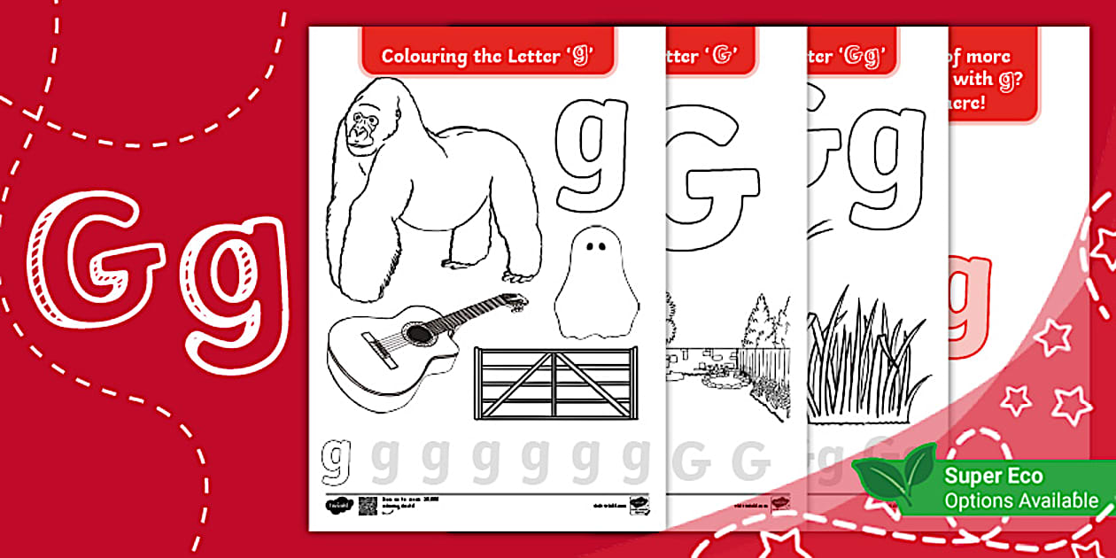 Letter G Colouring Pages (teacher made) - Twinkl