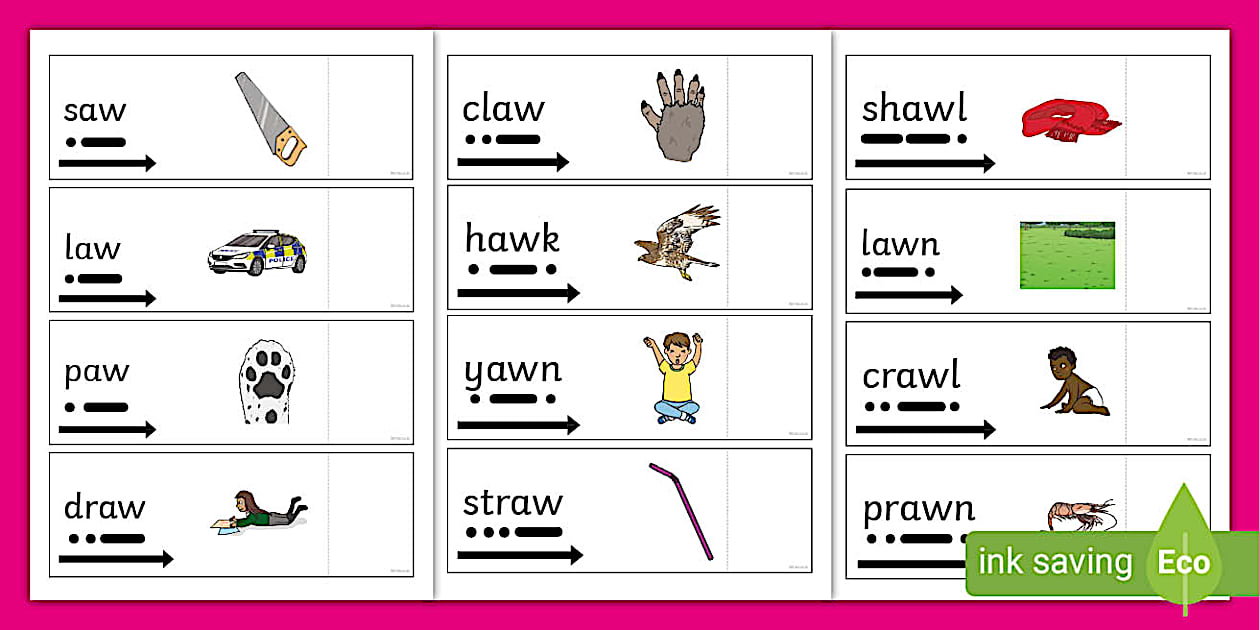 Phase 5 'aw' Read and Reveal Activity (teacher made)