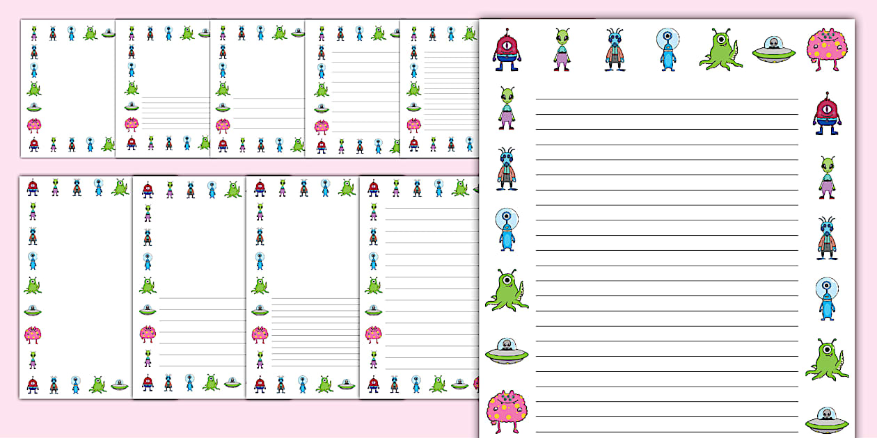 Alien Themed Page Borders - Twinkl English (teacher made)
