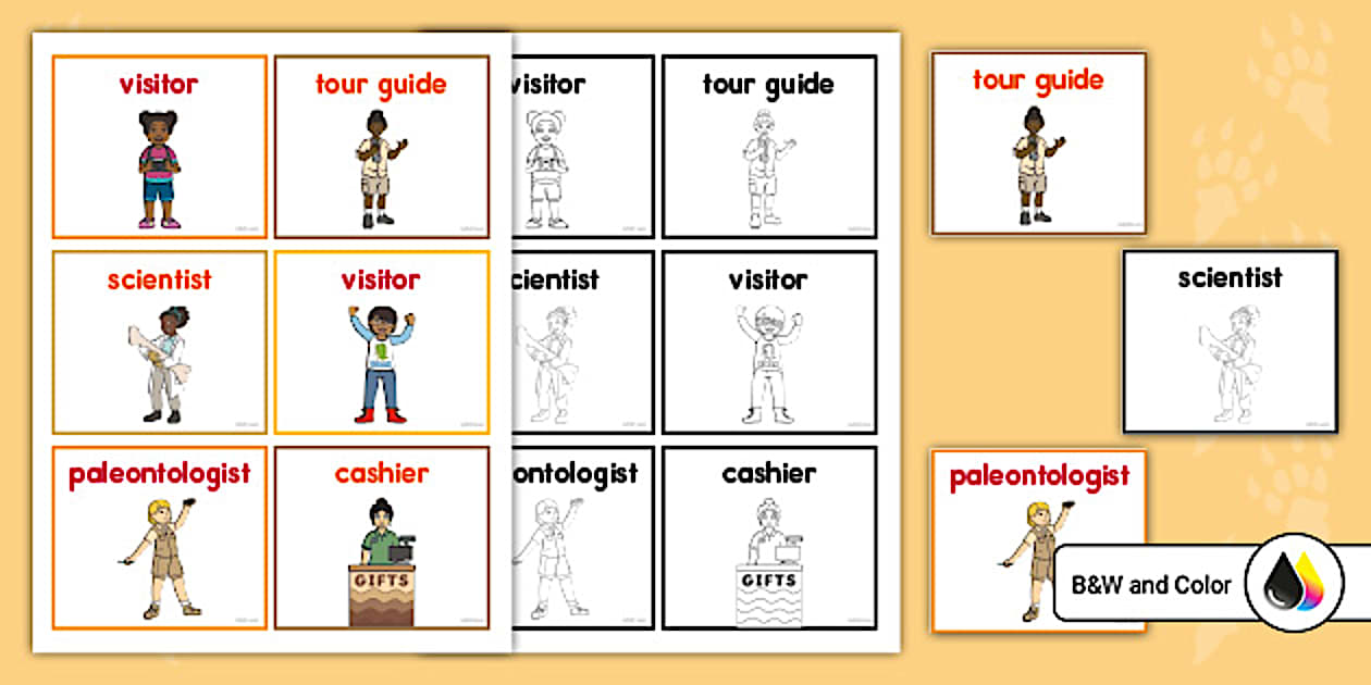 Dinosaur Museum Dramatic Play Badges | Twinkl USA - Twinkl
