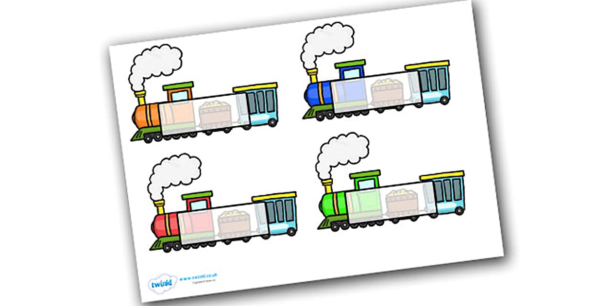 Editable Steam Train Self-Registration Labels (teacher made)