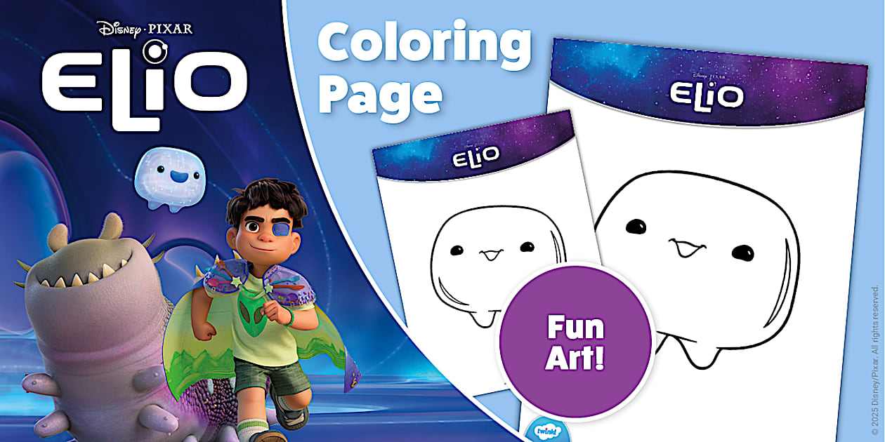 Elio: Ooooo Coloring Page