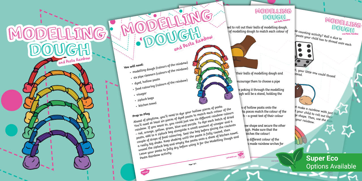 Modelling Dough and Pasta Rainbow Activity (teacher made)