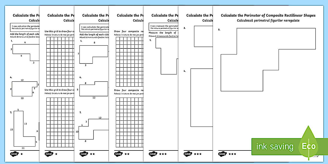 Year 5 Calculate the Perimeter of Composite Rectilinear Shapes ...