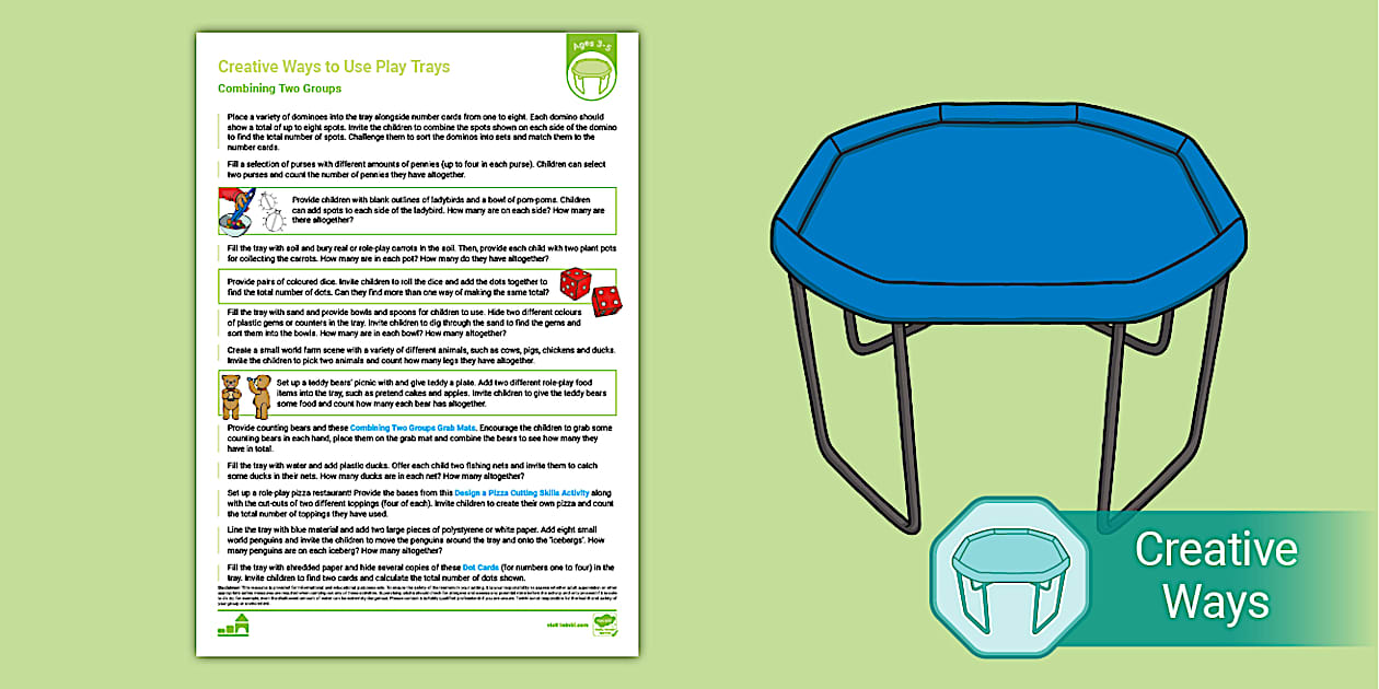 👉 EYFS Creative Ways to Use Play Trays: Combining Two Groups