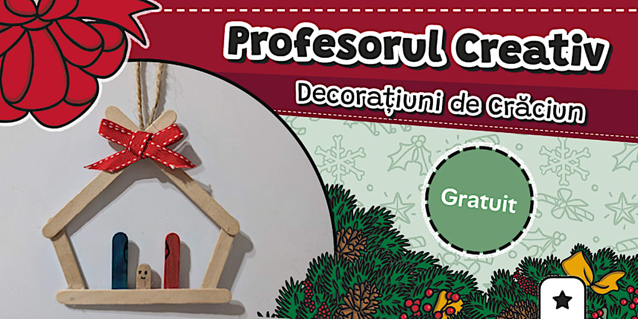 Pruncul Iisus în staul – Profesorul creativ Decorațiuni
