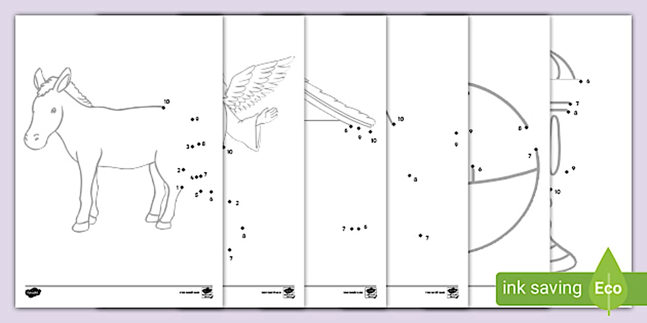👉 Nativity Dot to Dot 1-10 (Teacher-Made) - Twinkl