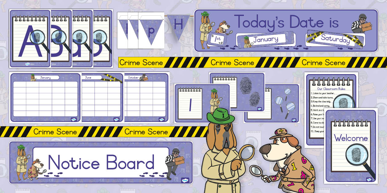 Detective Themed Classroom Display Pack (teacher made)