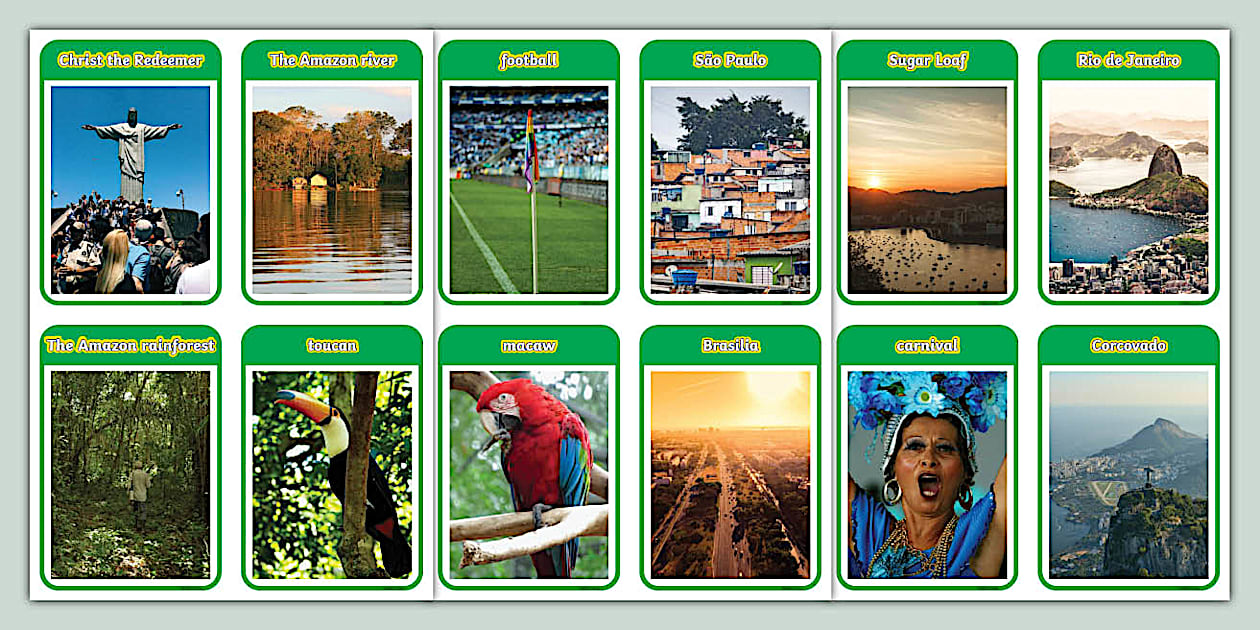 Brazil Photo Flashcards (teacher made) - Twinkl