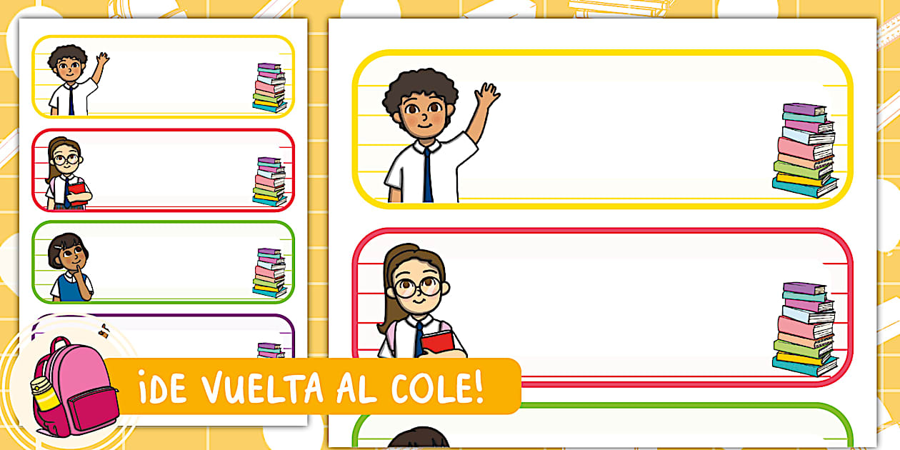 Solapines para poner nombres | Recursos Educativos Twinkl