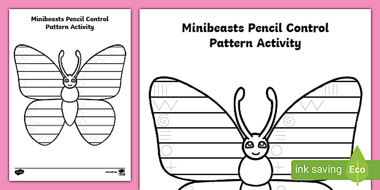 Minibeasts Pre-Writing Shapes Mark-Making Activity - Twinkl
