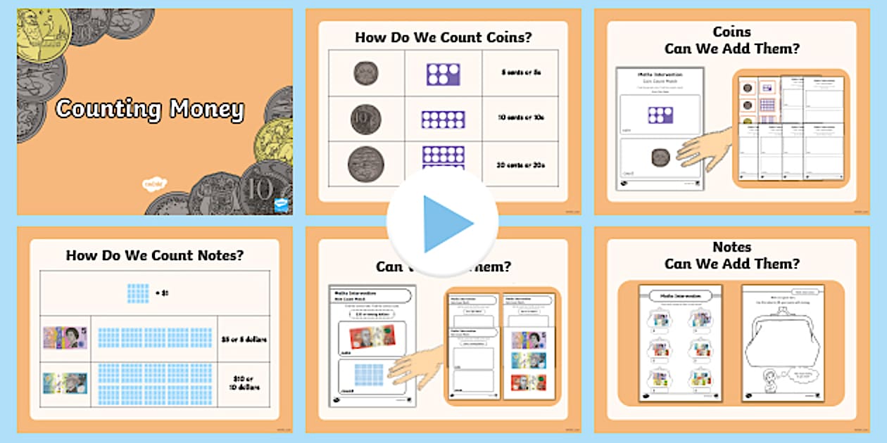 Maths Intervention Counting Money PowerPoint - Twinkl