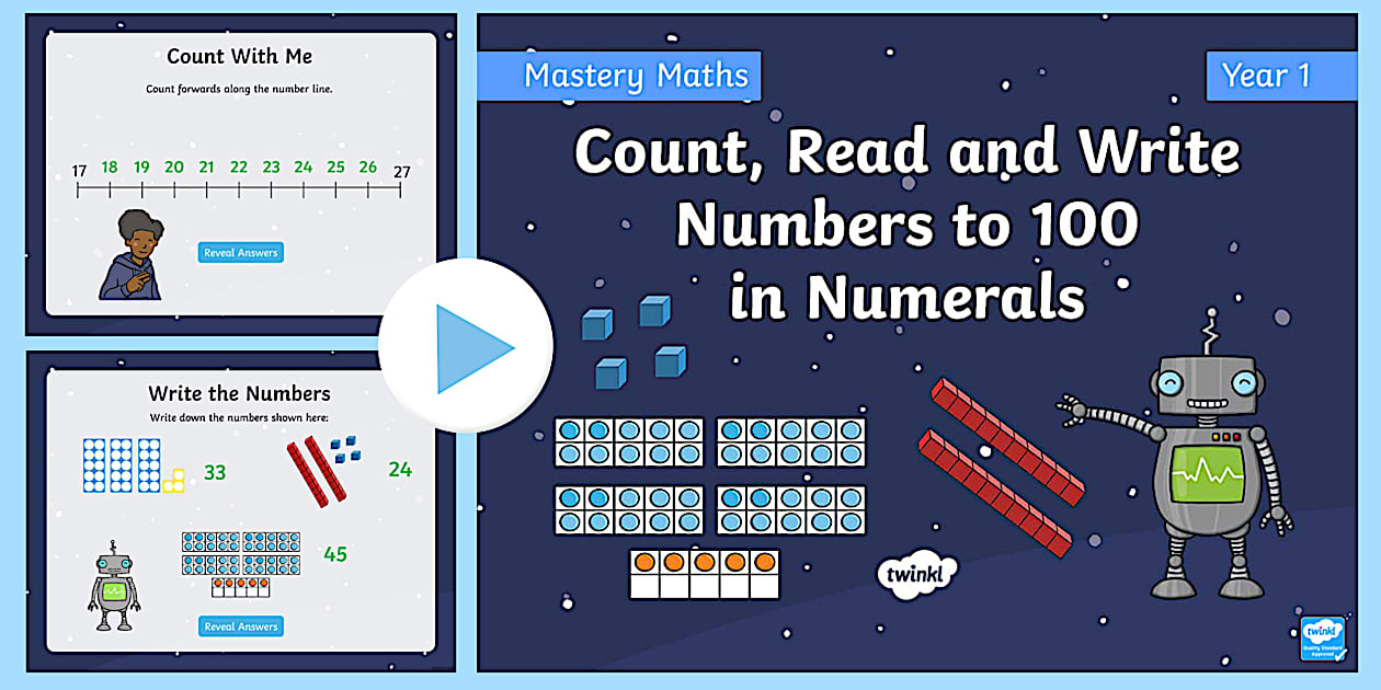 Year 1 Count Read And Write Numbers Maths Mastery Powerpoint