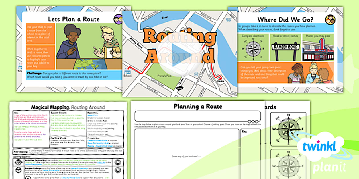 Geography: Magical Mapping: Routing Around Year 2 Lesson Pack 2