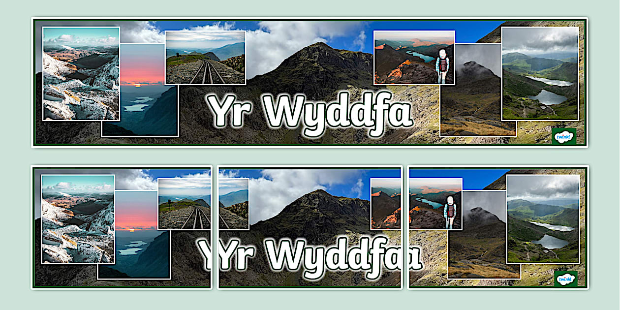 Yr Wyddfa (Mount Snowdon) Photo Display Banner - Twinkl