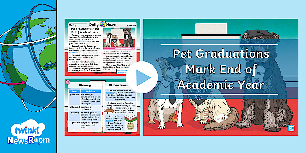 Pet Graduations in Belfast | News for Kids aged 7-11