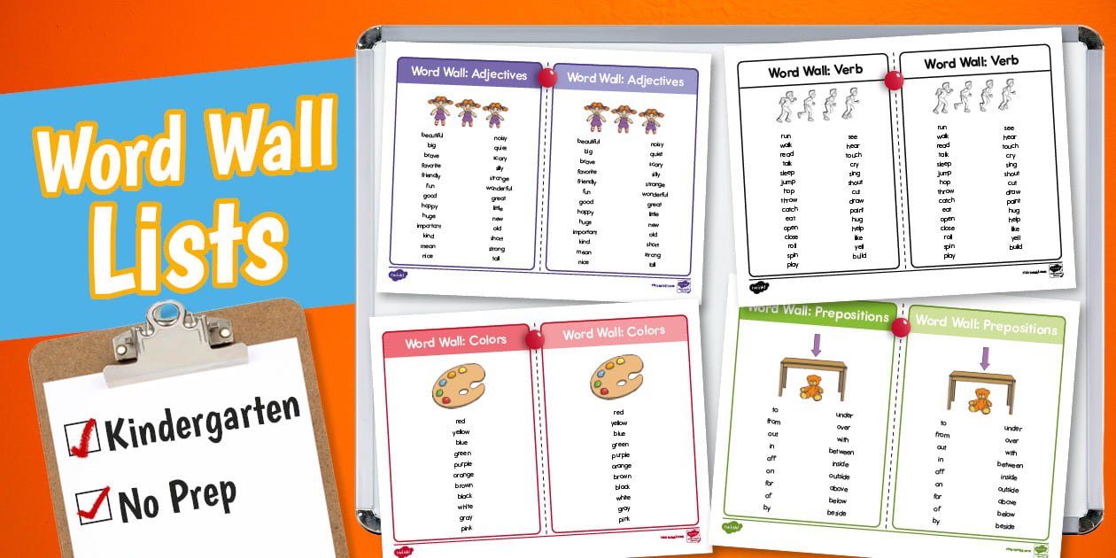 Kindergarten Word Wall List | ELA | Twinkl USA - Twinkl