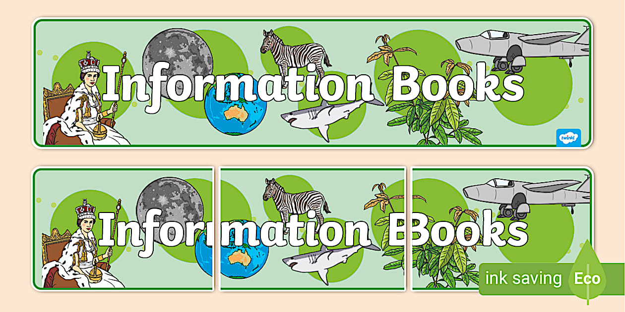 👉 Information Books Display Banner (teacher made)