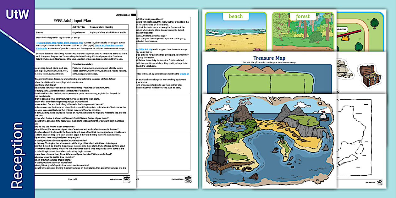 EYFS Treasure Island Mapping Adult Input Plan Resource Pack
