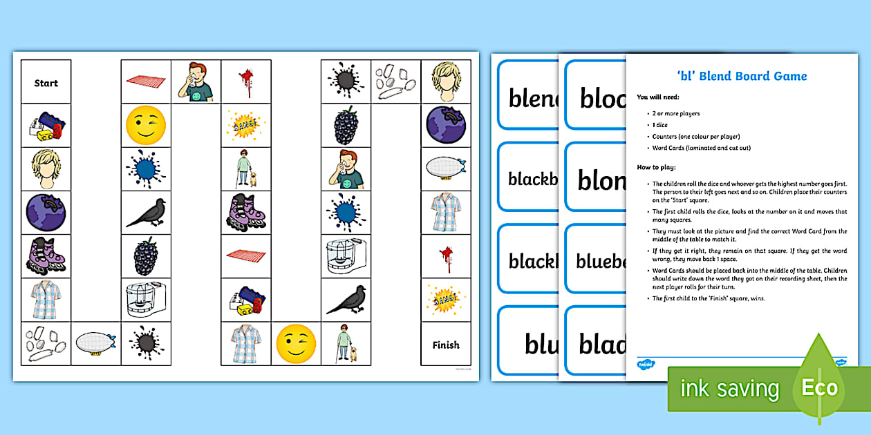 'bl' Blends Board Game - Twinkl