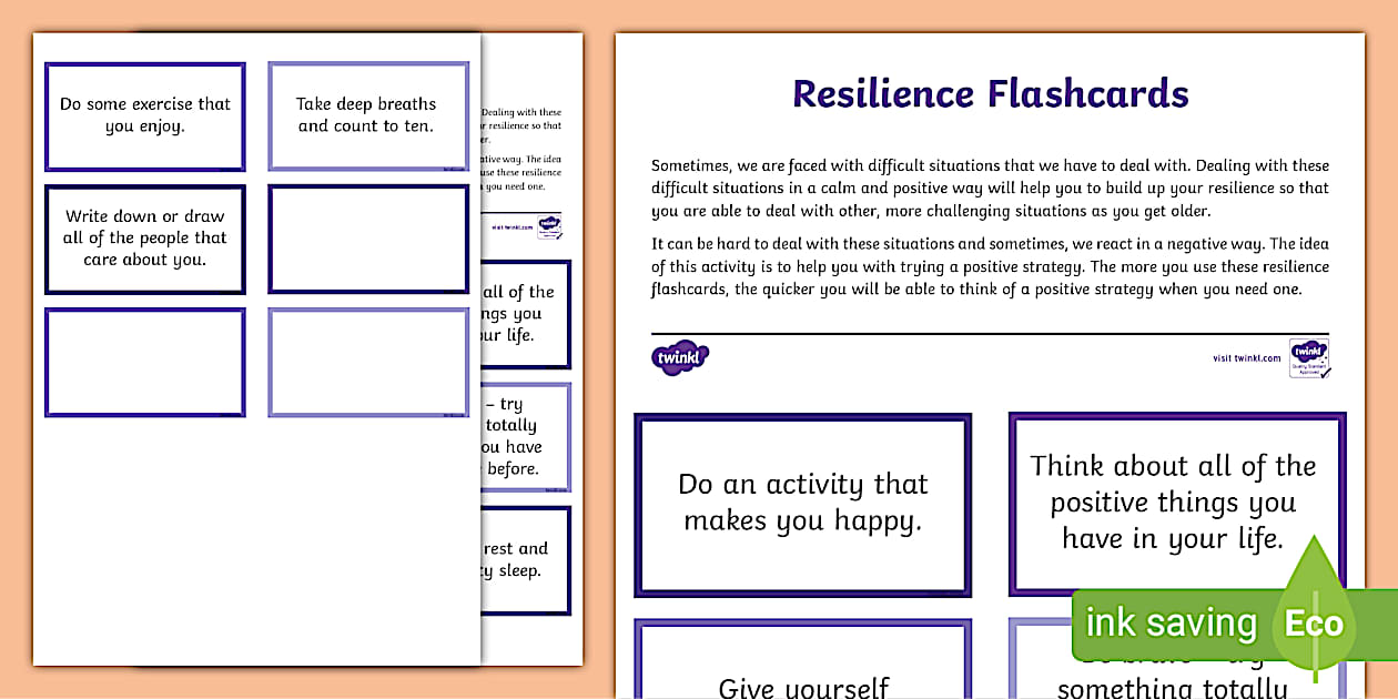 How to Teach Resilience in the Classroom Flashcards | Twinkl