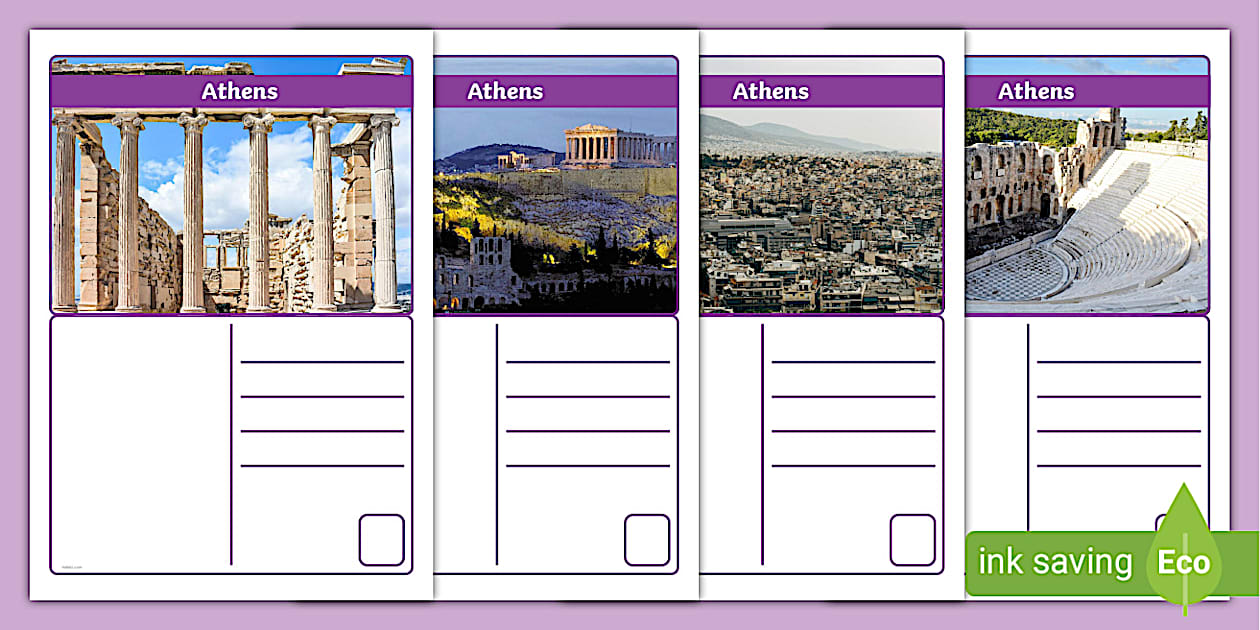 Athens Postcards (Teacher-Made) - Twinkl