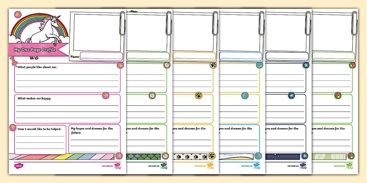 One-Page Profile Template | Twinkl | Inclusion | SEND | EYFS