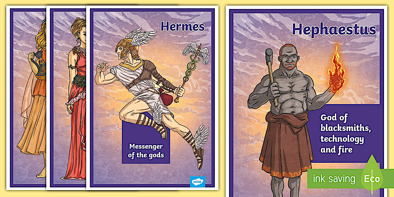 Editable Ancient Greeks Gods Display Posters (teacher made)
