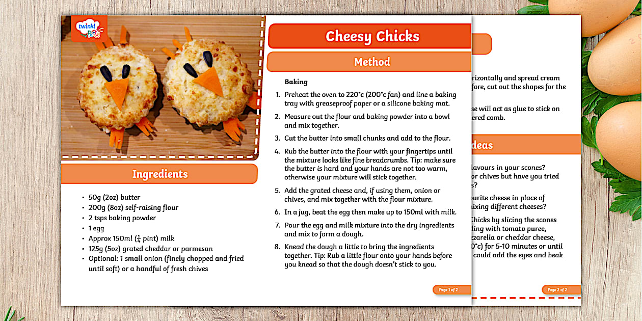 Cheesy Chicks Recipe | Twinkl Party (teacher made) - Twinkl