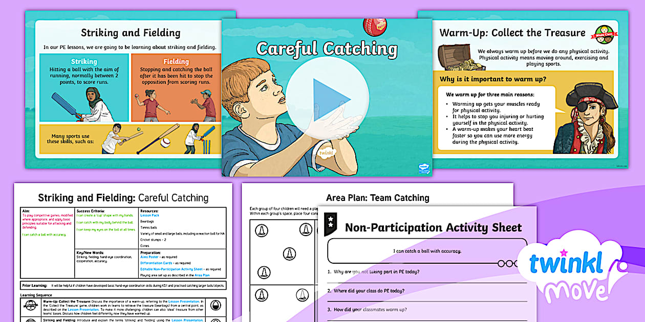 Catching the Ball - Year 3 PE Striking & Fielding Lesson