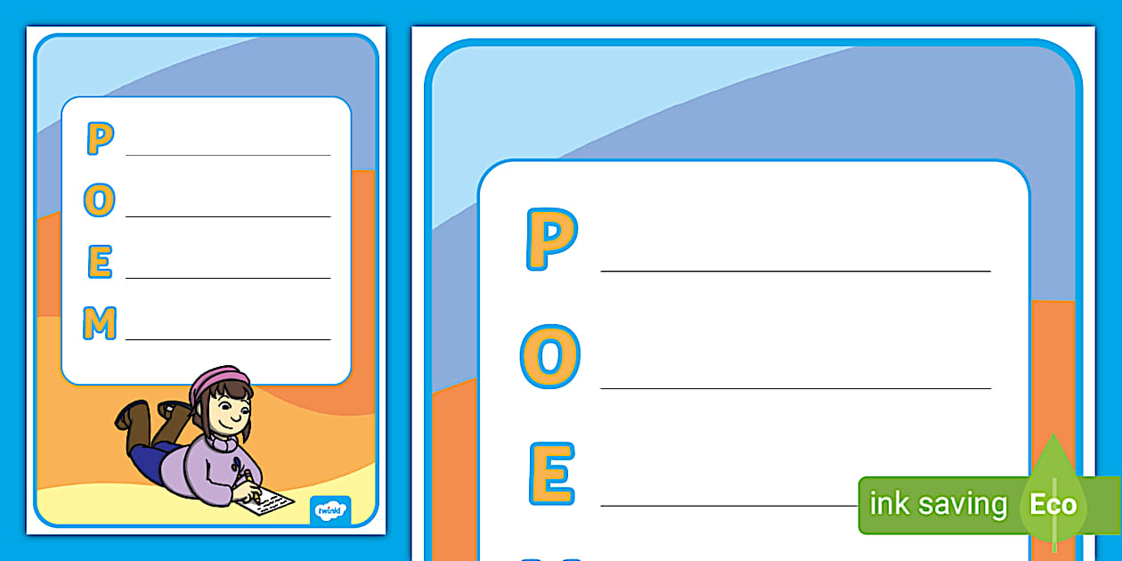 Editable Acrostic Poem for Poem Template - Twinkl
