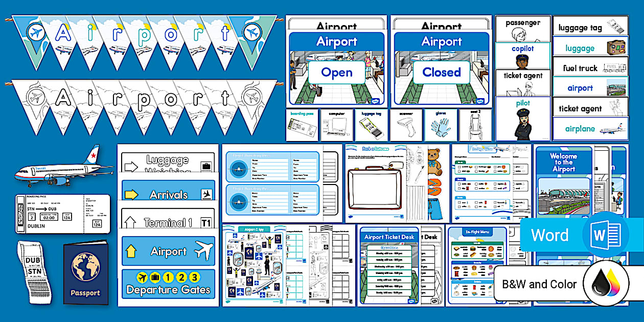 Airport Dramatic Play Pack (teacher made) - Twinkl