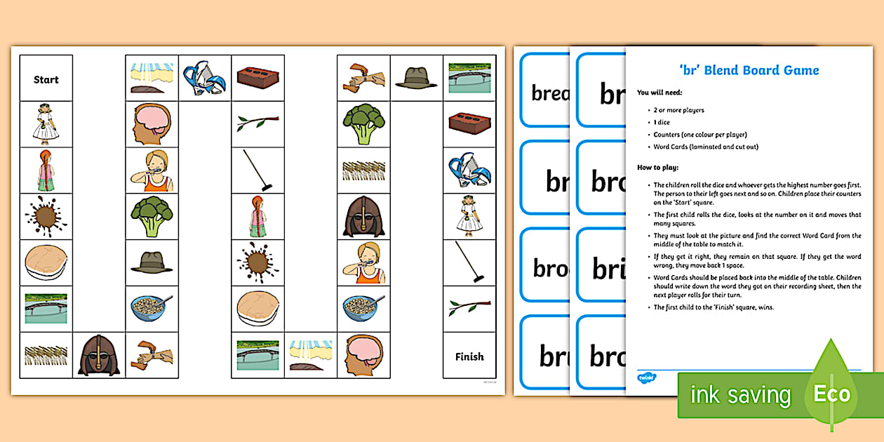 'br' Blend Board Game - Twinkl