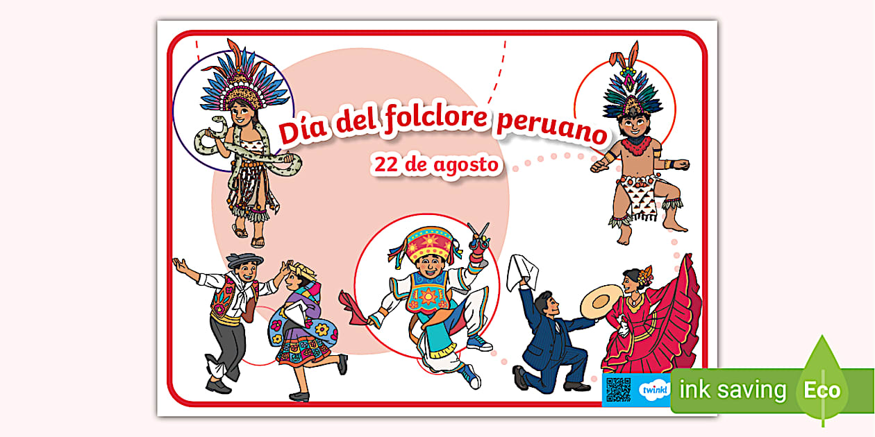 Afiche: Día del Folklore Peruano - Twinkl