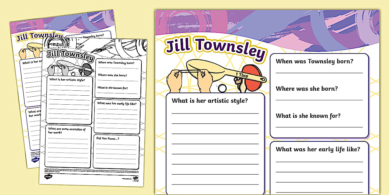 Jill Townsley Fact File Template - Twinkl