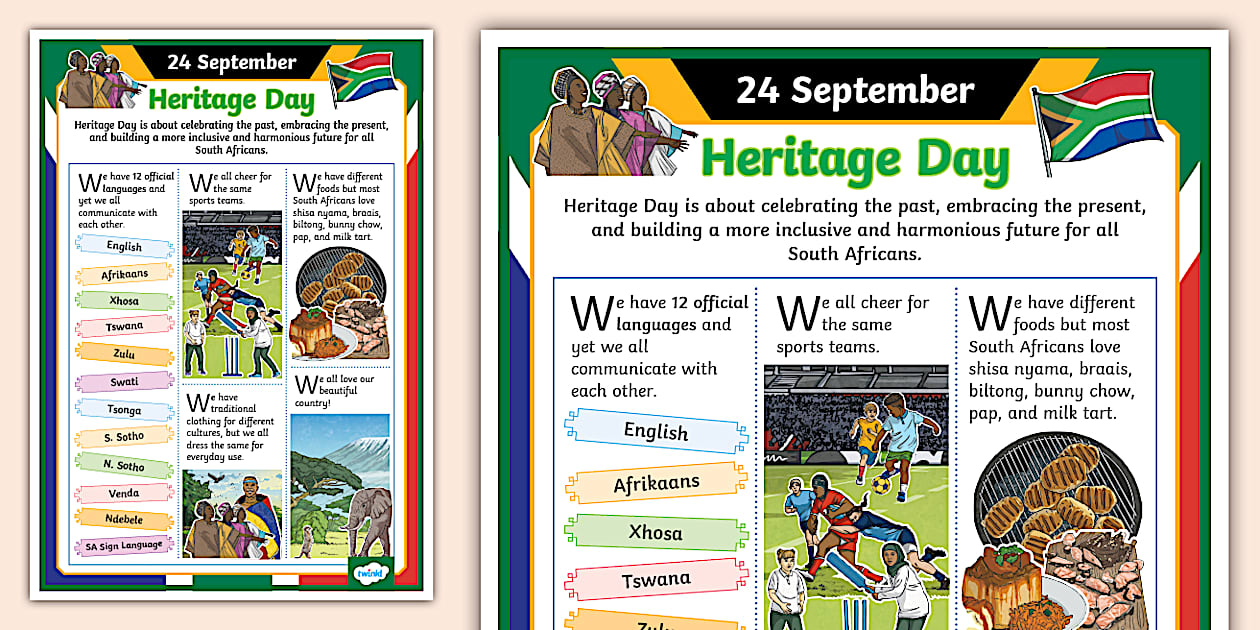 Heritage Day Poster for Grade 6 (teacher made) - Twinkl