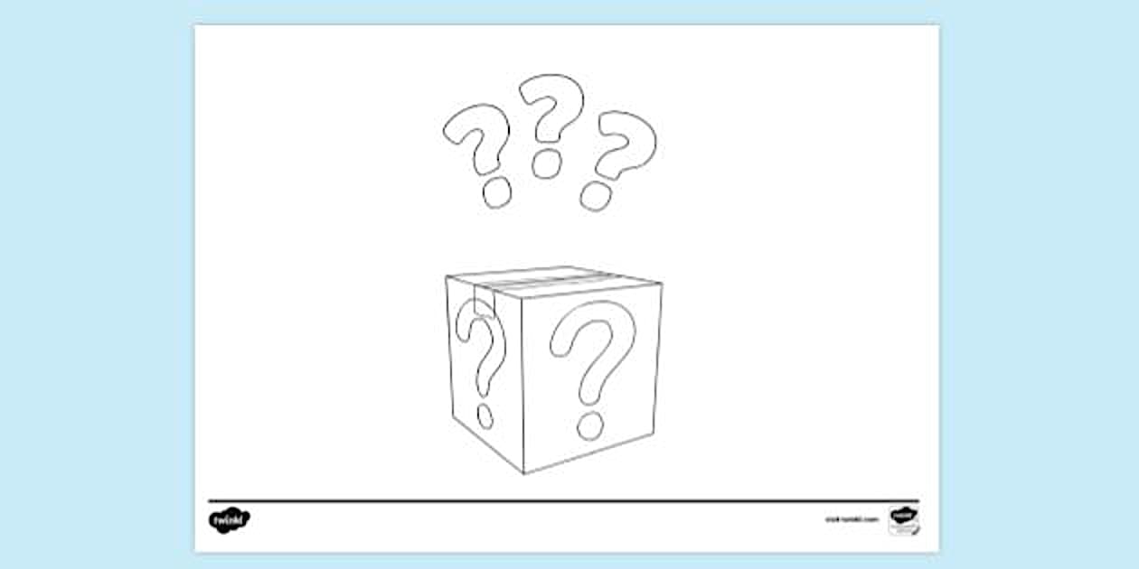 Surprise Mystery Box Colouring Sheet | Colouring Sheets