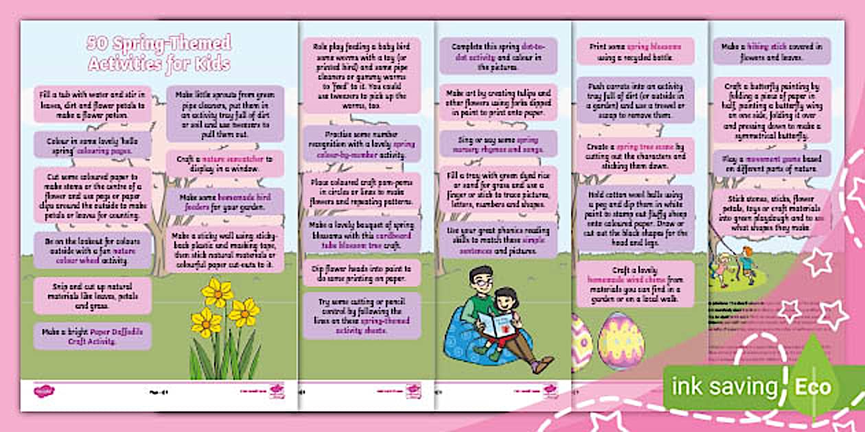 50 Spring-Themed Activities for Kids Ages 2 to 5 - Twinkl