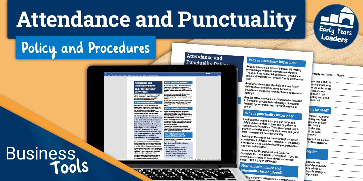 Attendance and Punctuality Policy for Early Years Settings