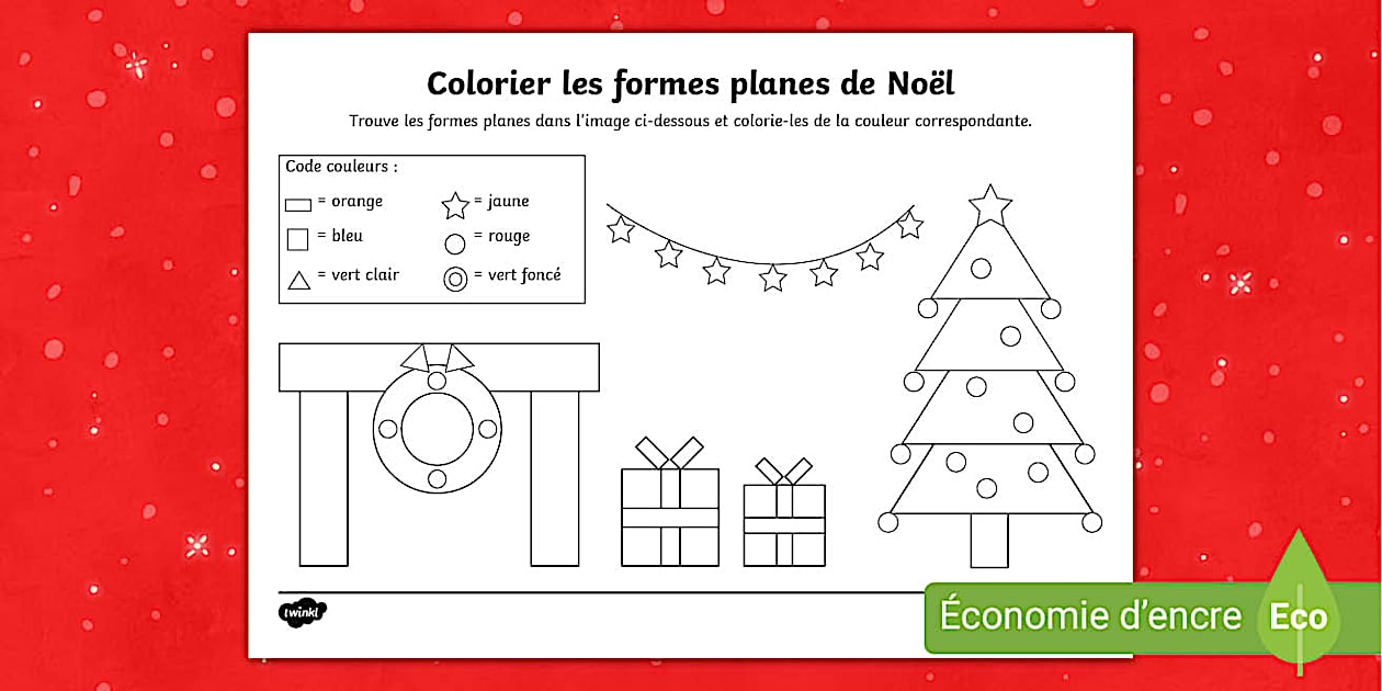 Formes planes de Noël | Ressource (professor feito)