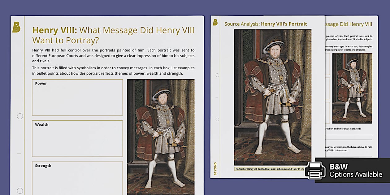 Source Analysis: Henry VIII’s Portrait - Twinkl