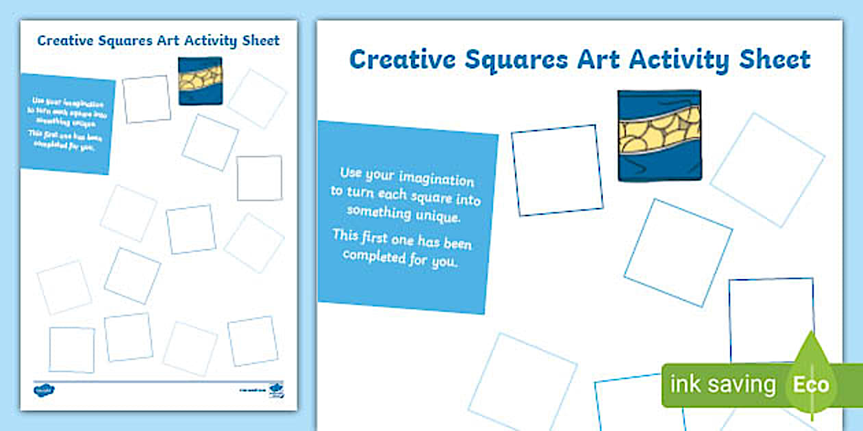 Creative Squares Art Activity (teacher made) - Twinkl