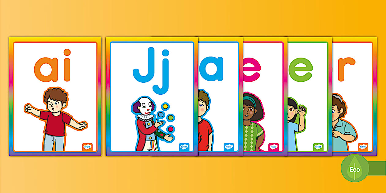 Phonics Canada: Group 4 (ai, j, oa, ie, ee, or) Letter Sounds Poster Pack
