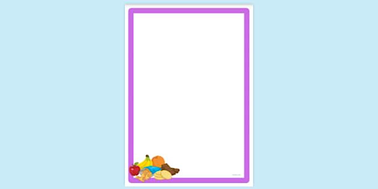 Simple Blank Snack Page Border | Page Borders | Twinkl