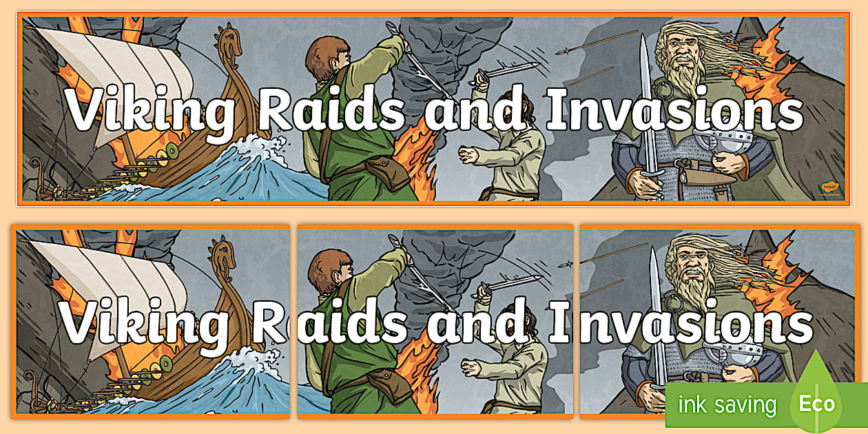 Vikings Raids and Invasions Display Banner (teacher made)