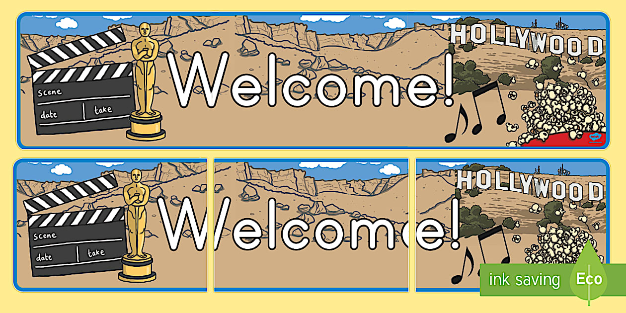 Movie Star Welcome Banner (Teacher-Made) - Twinkl