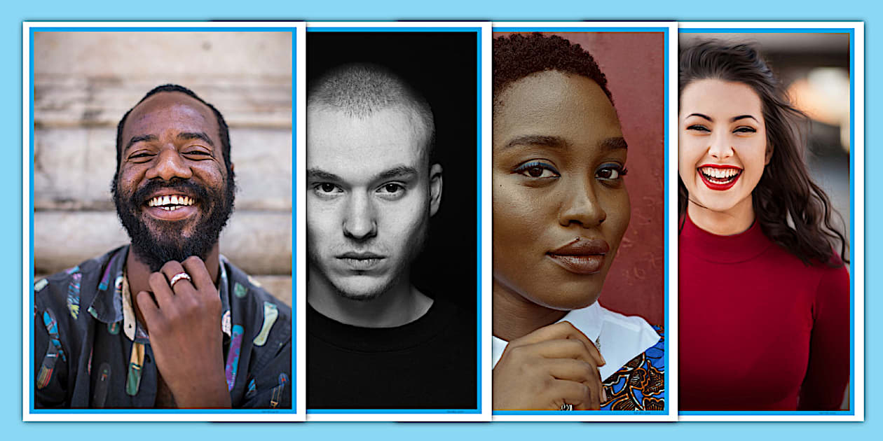 Human Face Art Reference Photos (teacher made) - Twinkl