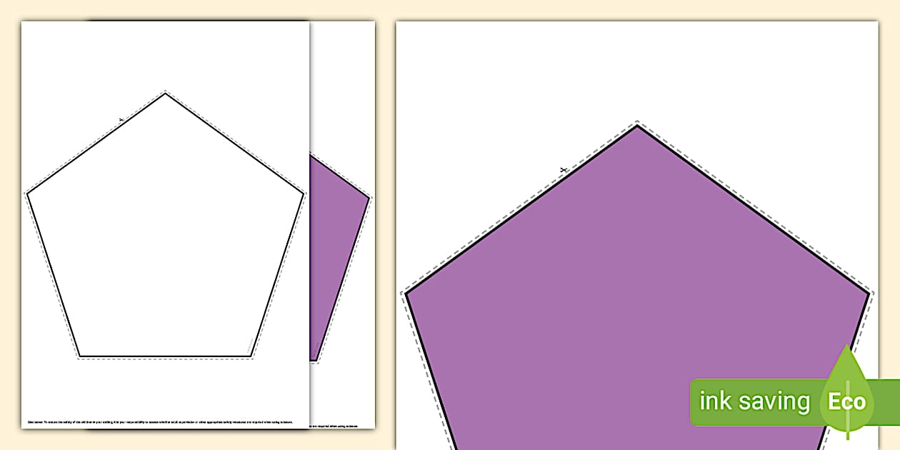 👉 Pentagon Cut-Out (teacher made) - Twinkl