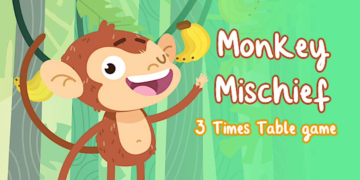 Monkey Mischief Interactive 3 Times Table Game | Twinkl Go!